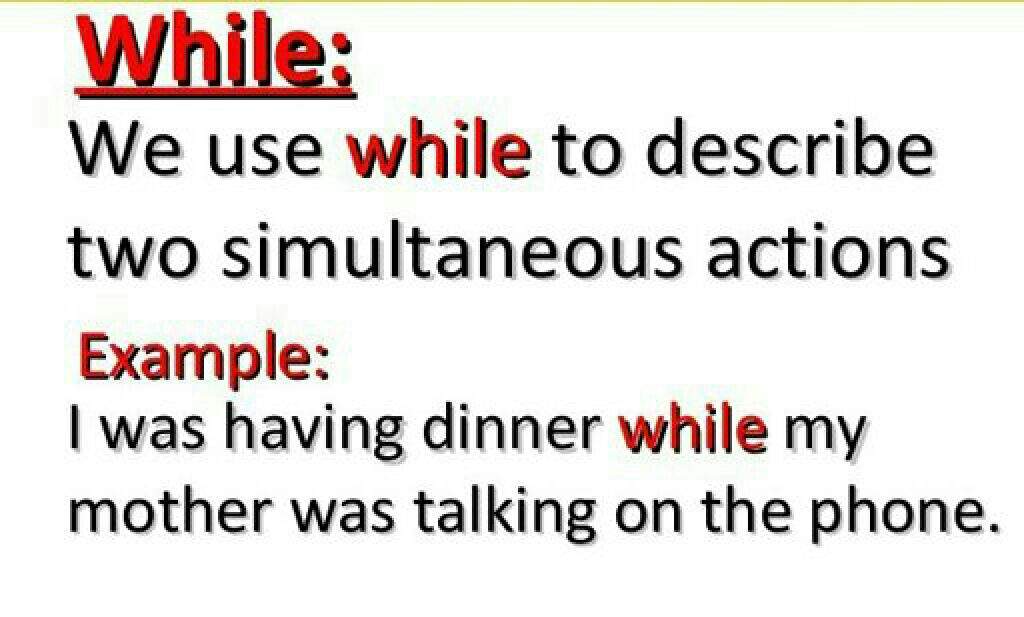 جمل بالانجليزية فيها while | أفضل موقع لتعلم اللغات مجانا